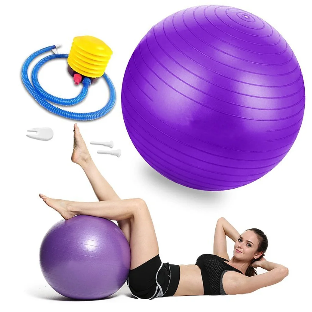 Gymnastic gumi/fitness labda edzéshez 65cm lila