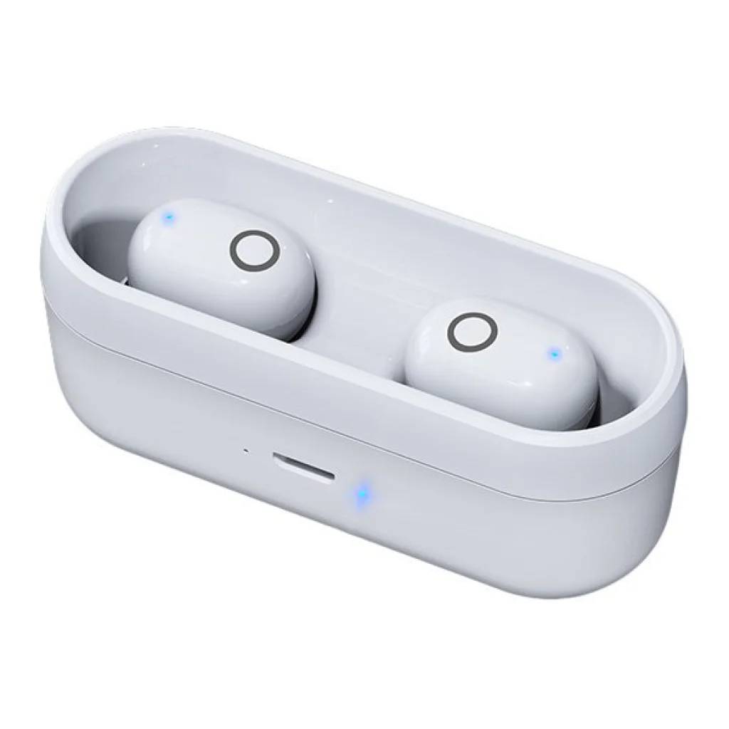 Proda TWS Bluetooth 5.0 vezeték nélküli fülhallgató töltő tokkal fehér