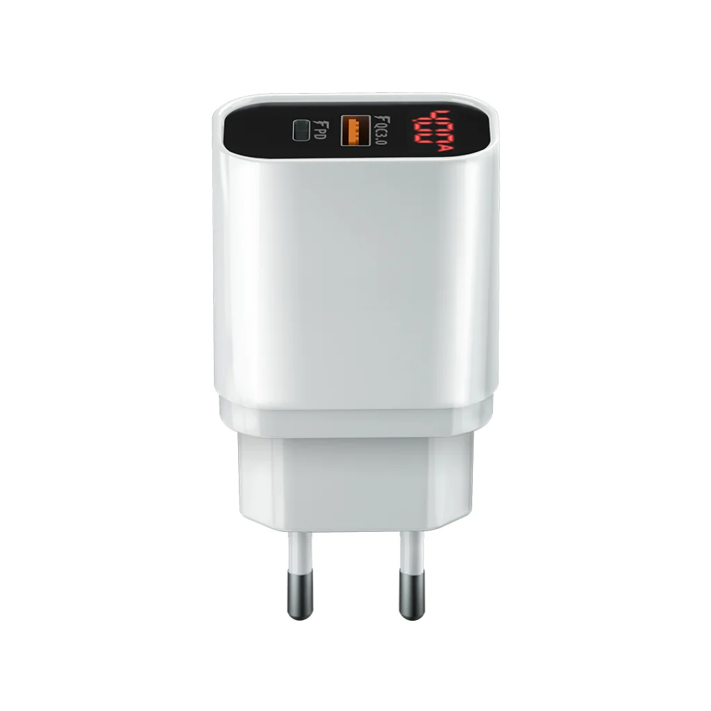 Forever Core PD+ QC 3.0 hálózati töltő 1x USB és 1x USB-C 20W kijelzőv