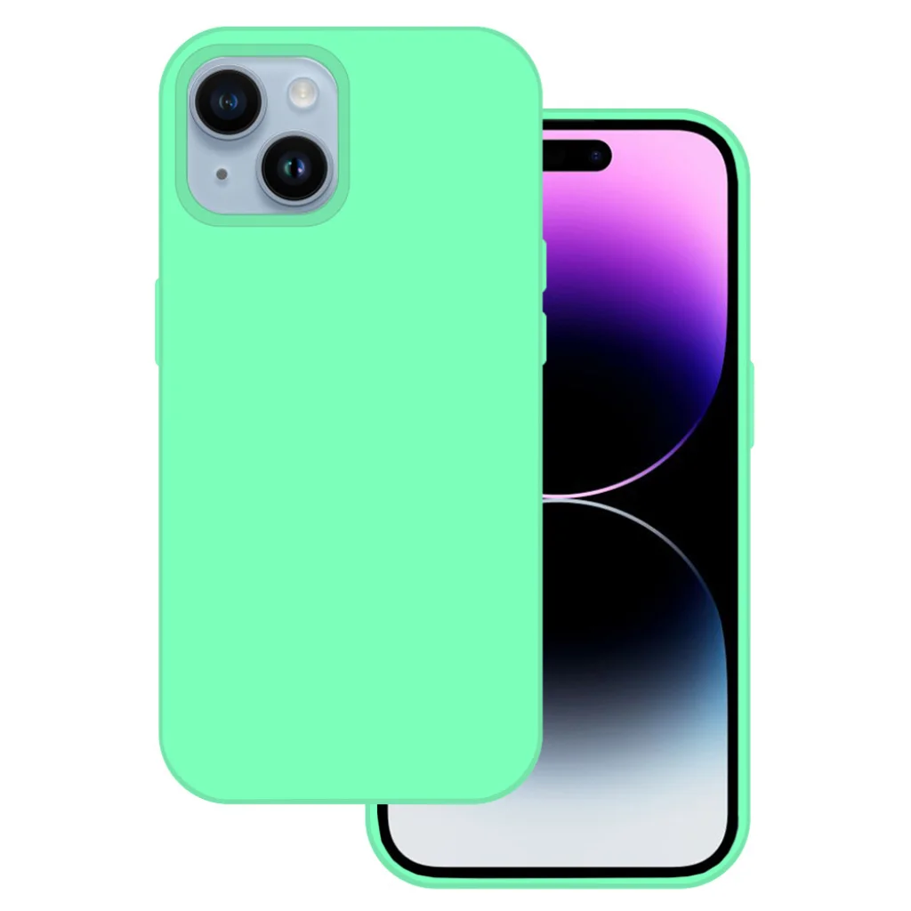 iPhone 15 Plus Tel Protect Silicone Premium tok menta